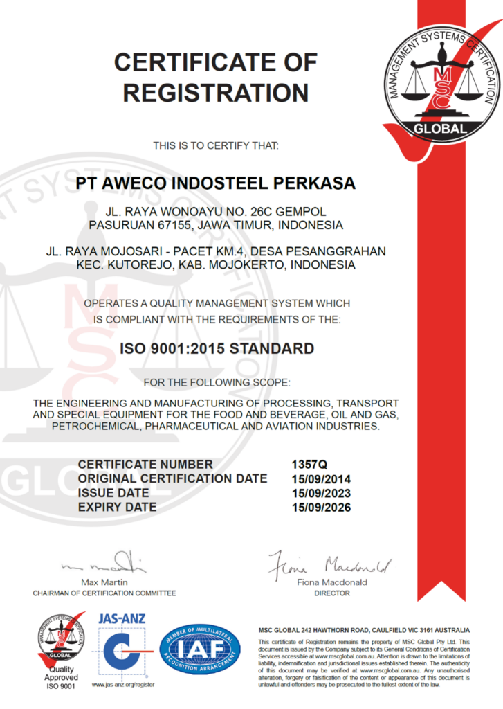 Company Profile & Partnership – PT Aweco Indosteel Perkasa